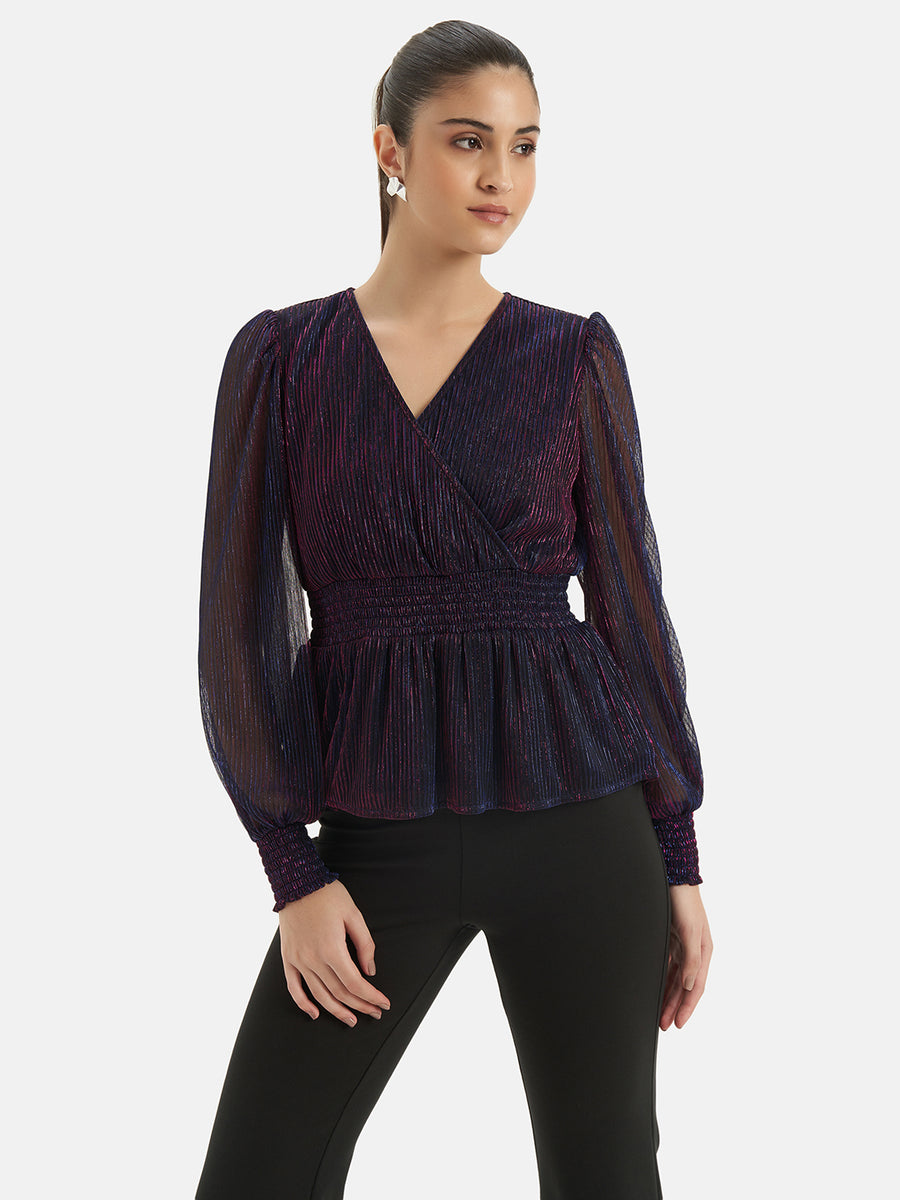 V Neck Overlap Top – KAZO