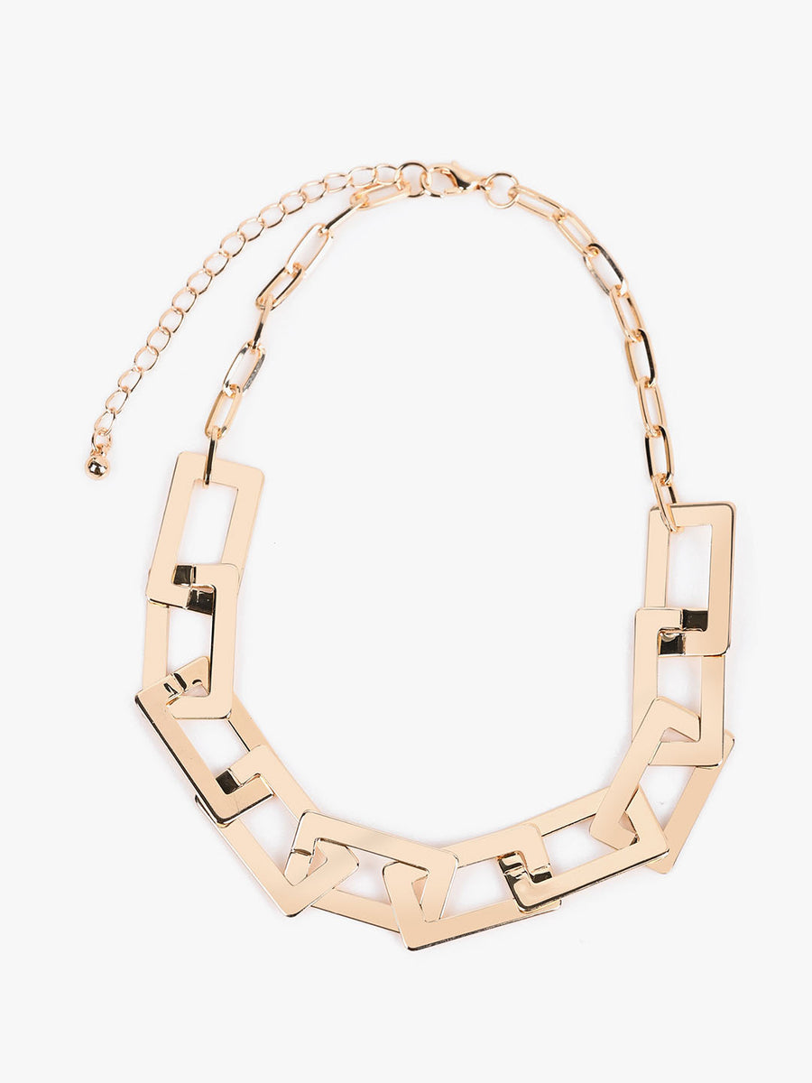 Chunky Square Link Necklace – KAZO