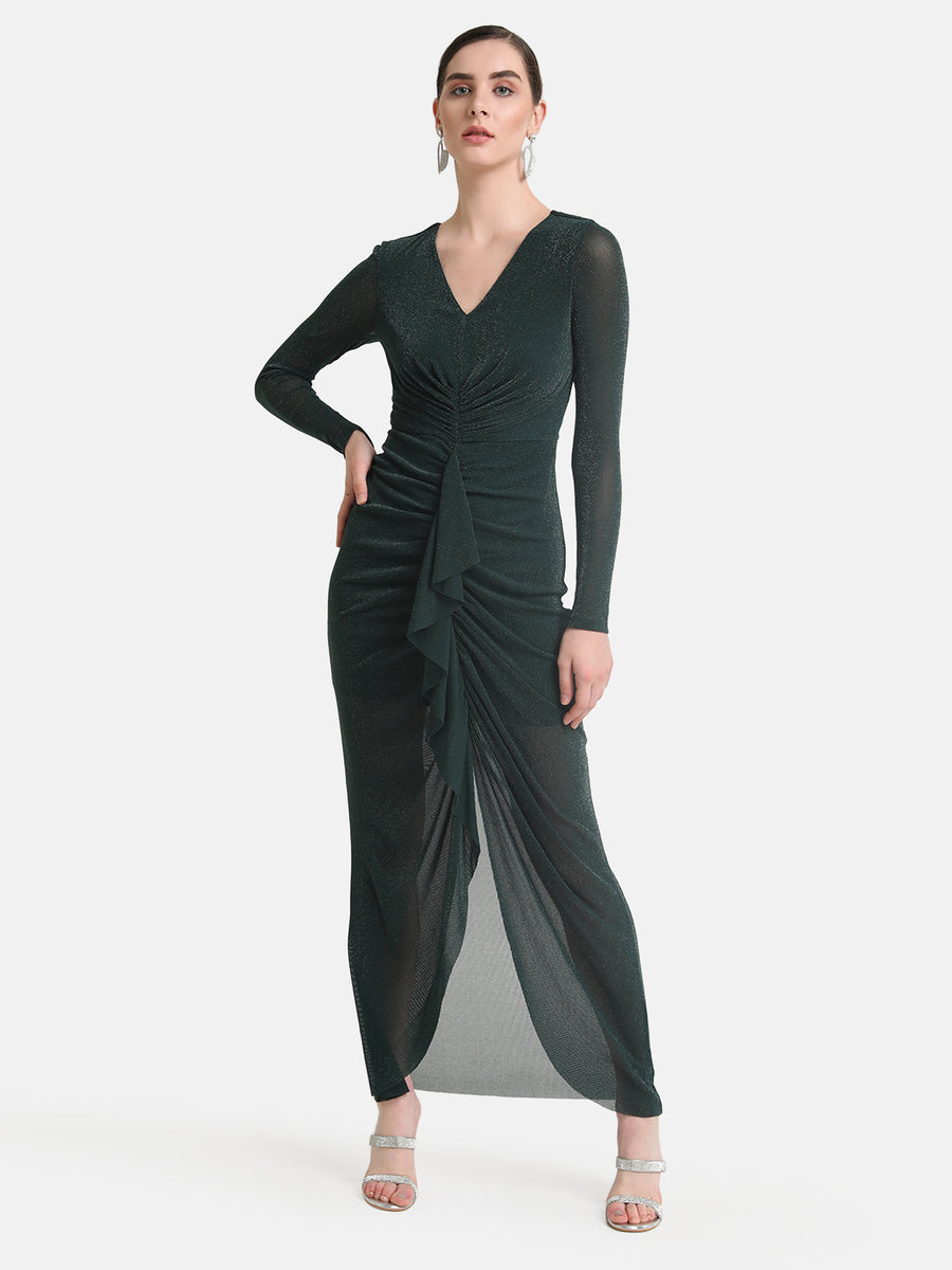 Ruched Maxi Dress – KAZO