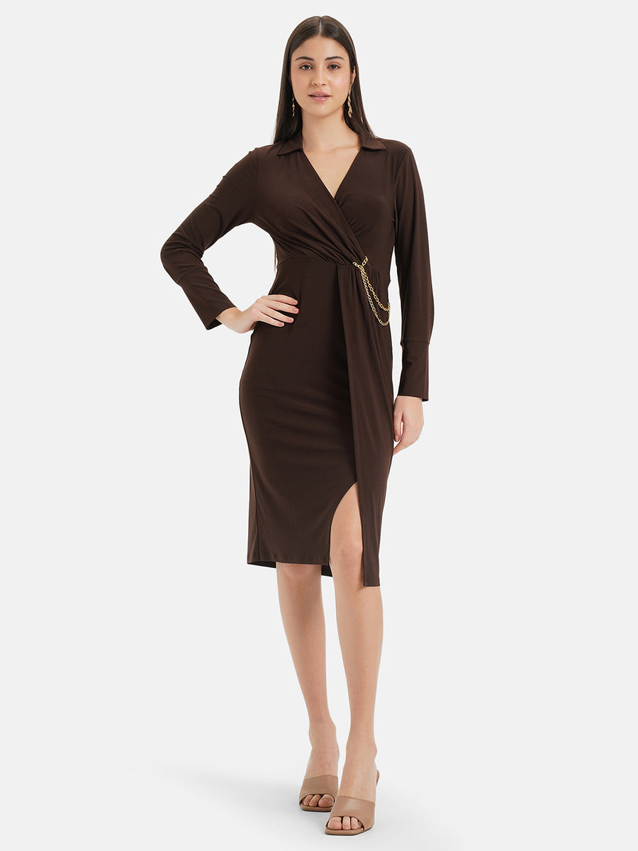 Chain Detail Midi Dress – KAZO